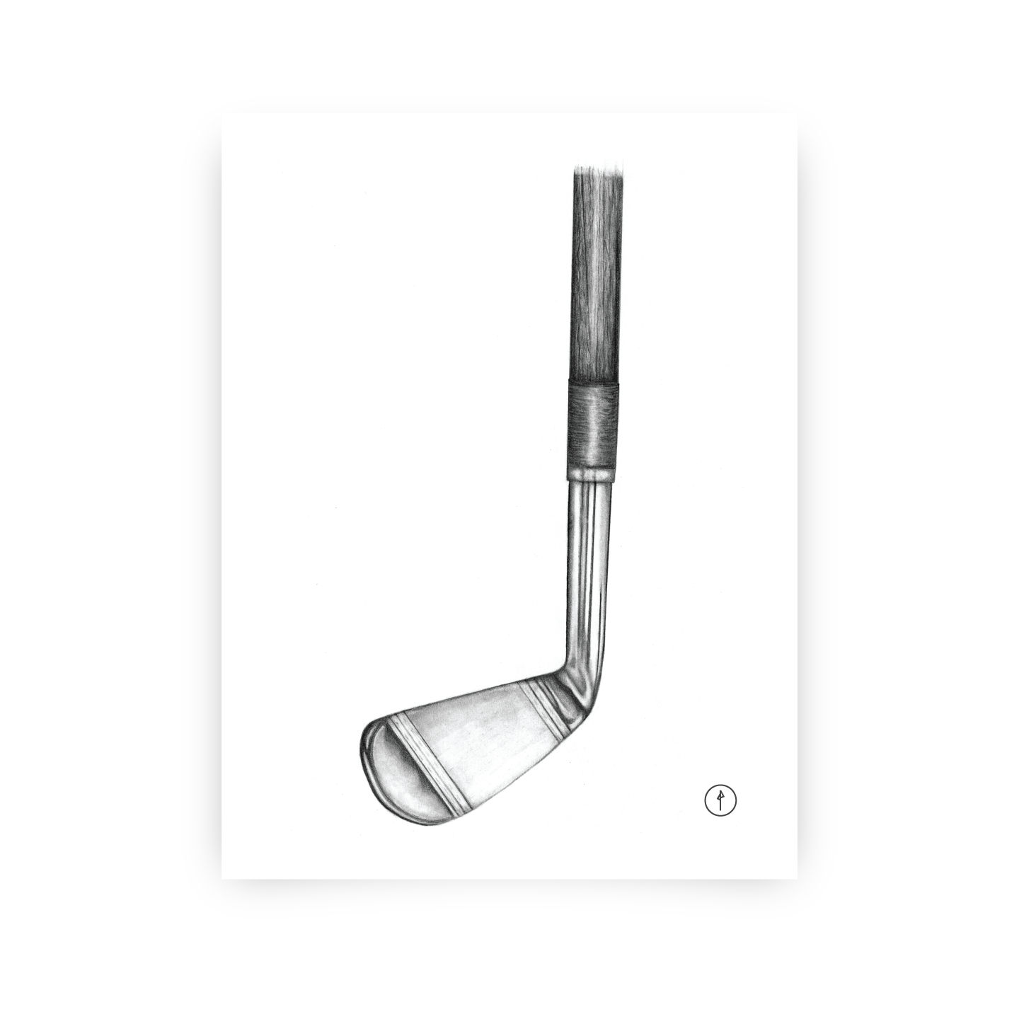 Hickory Wedge - Hand Drawn Graphite - Golf Artwork Print – LIE + LOFT
