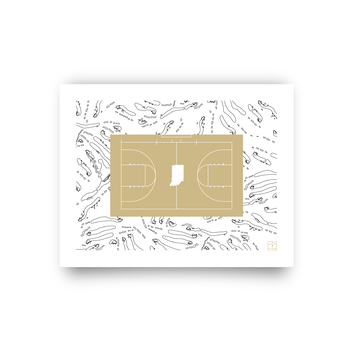 Cross Court - Purdue - Golf Artwork Print – LIE + LOFT