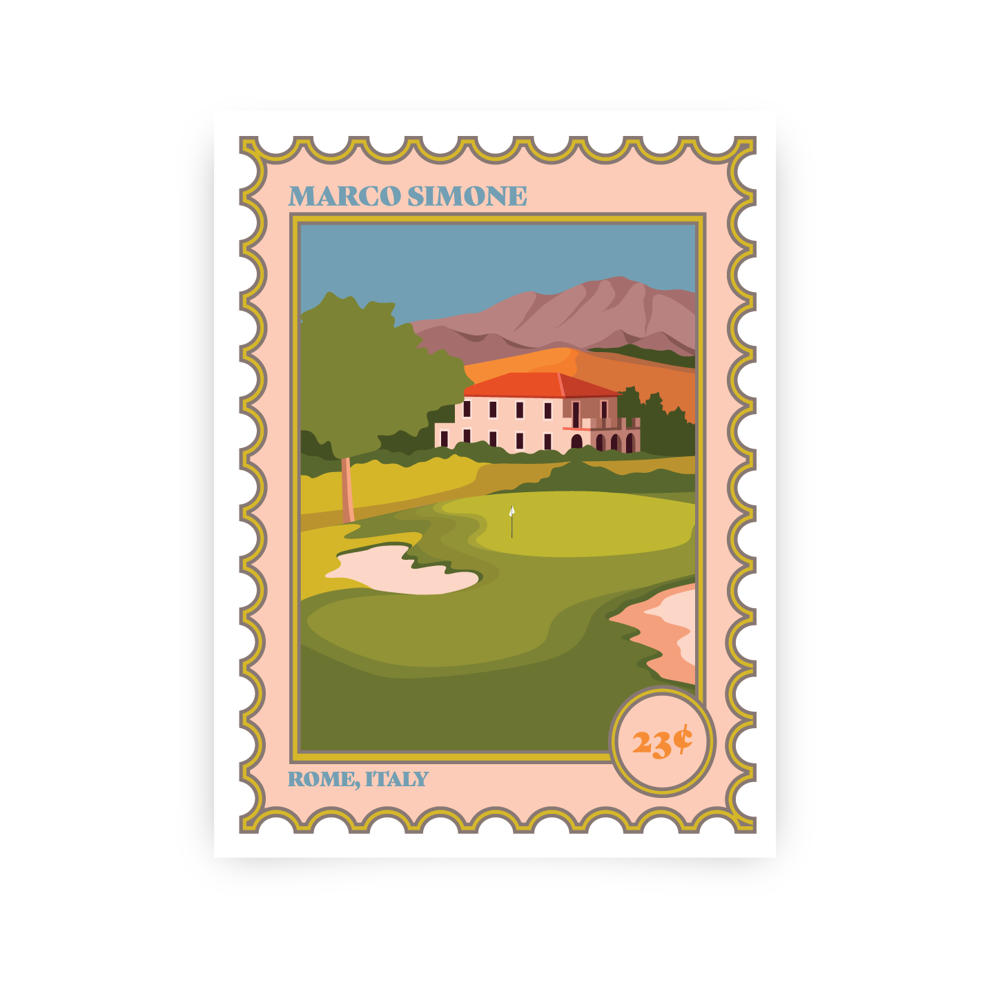 Marco Simone Postage Stamp – LIE + LOFT