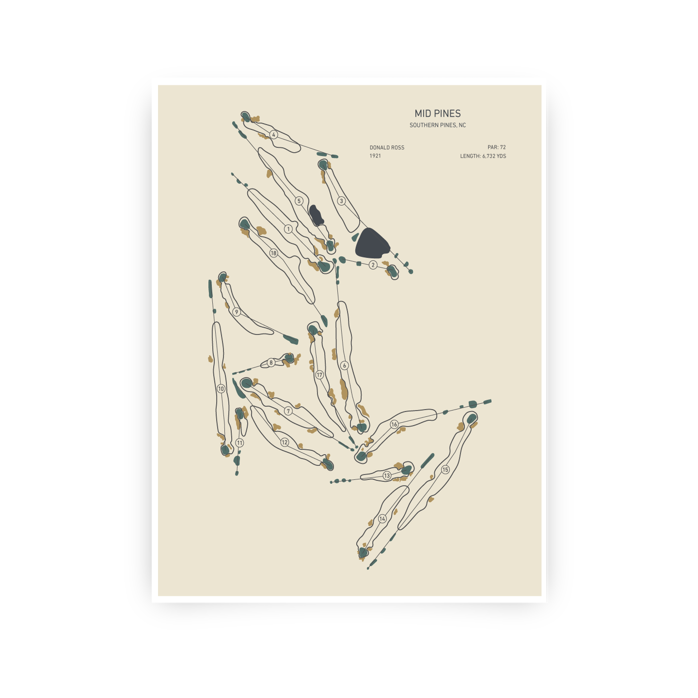 Mid Pines (Hybrid) - Golf Artwork Print – LIE + LOFT