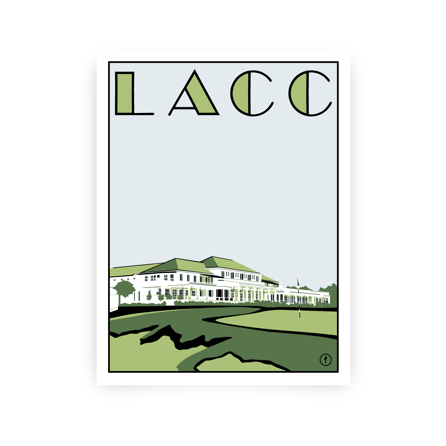 LACC (Minimal Illustration - Green) - Golf Artwork Print – LIE + LOFT