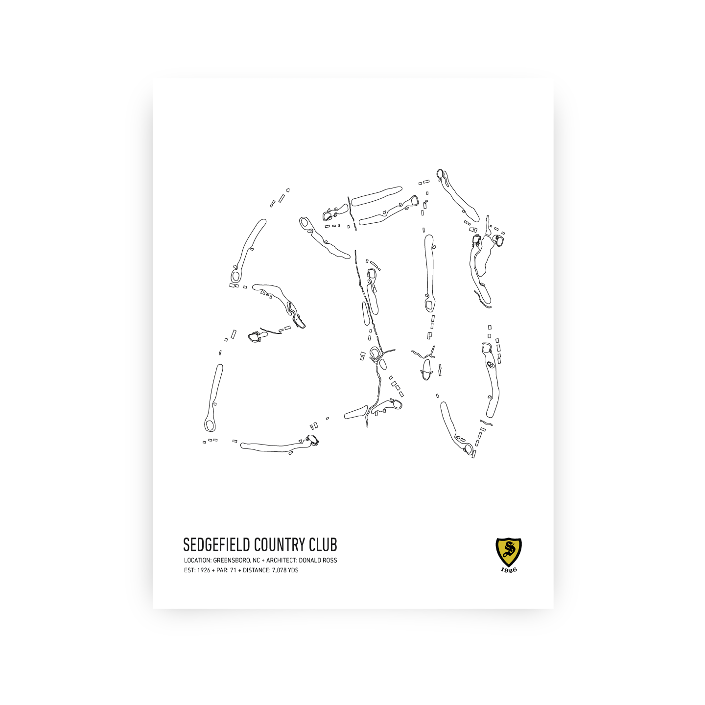 Sedgefield Country Club (Modern) - Golf Artwork Print – LIE + LOFT