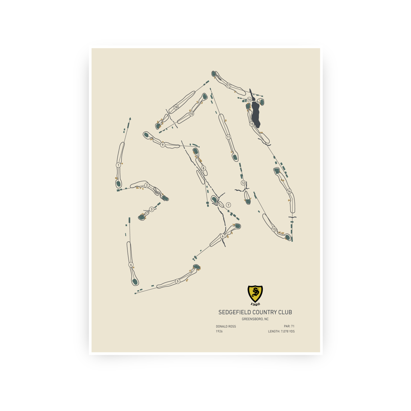 Sedgefield Country Club (Hybrid) - Golf Artwork Print – LIE + LOFT