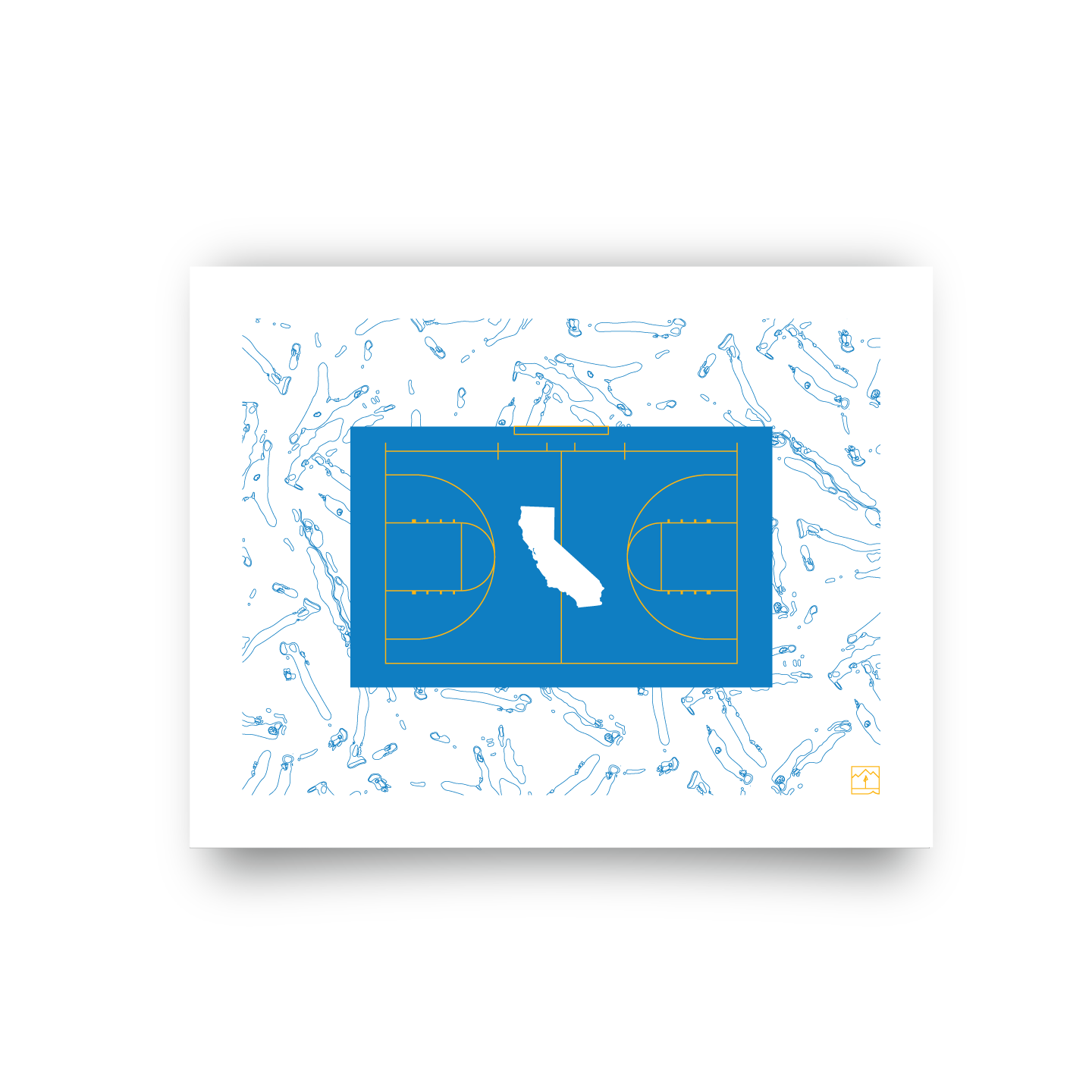 Cross Court - UCLA - Golf Artwork Print – LIE + LOFT