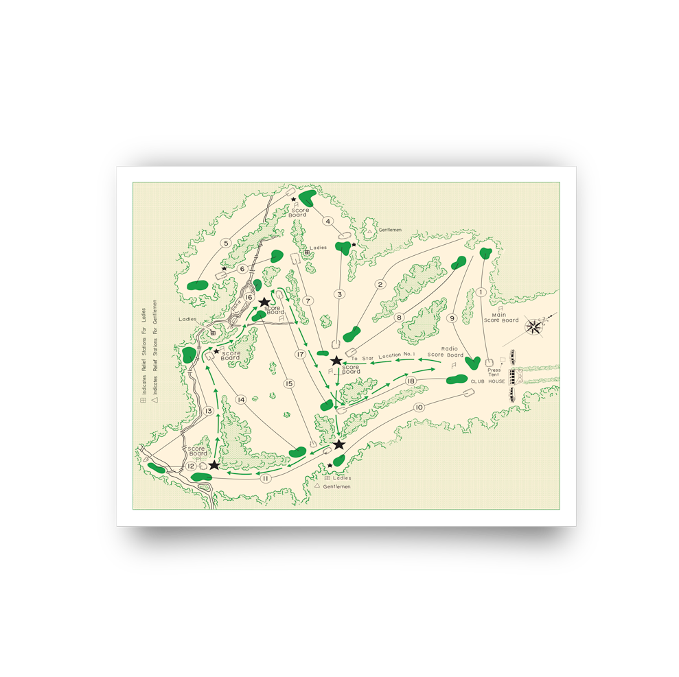 Retro Augusta Spectator Guide - Golf Artwork Print – LIE + LOFT