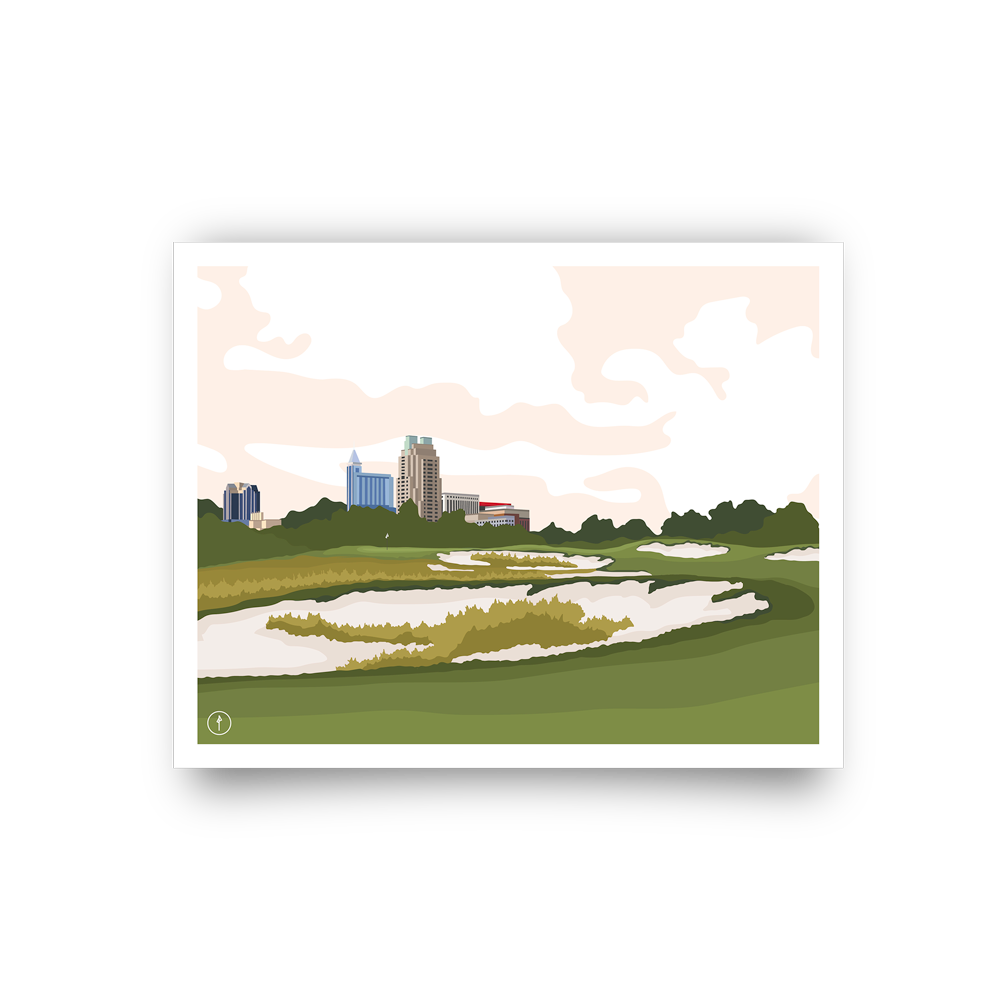 Lonnie Poole - Wolf Den - Golf Illustration Print – LIE + LOFT